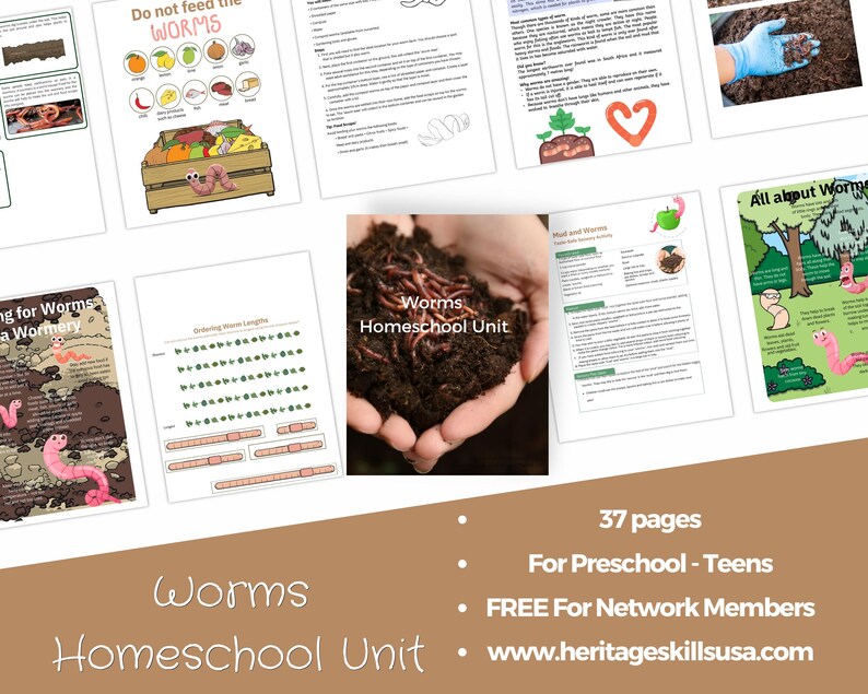 All About Worms Homeschool Theme Unit - Etsy