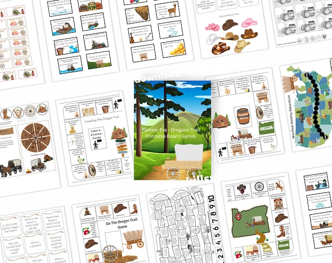 Pioneers/oregon Trail Printable Board Games - Etsy