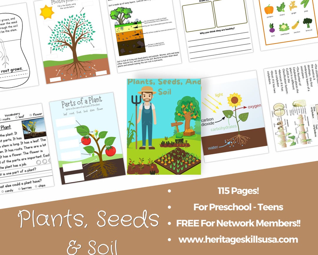 Plants, Seeds, and Soil Homeschool Unit Homesteading for Kids ...