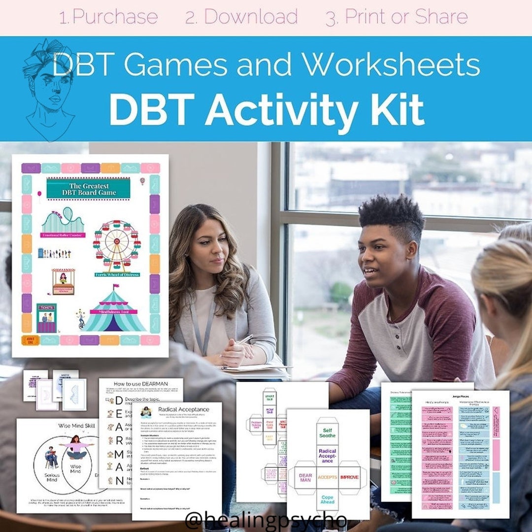 DBT Skills Activity Kit: Worksheets Games and More - Etsy