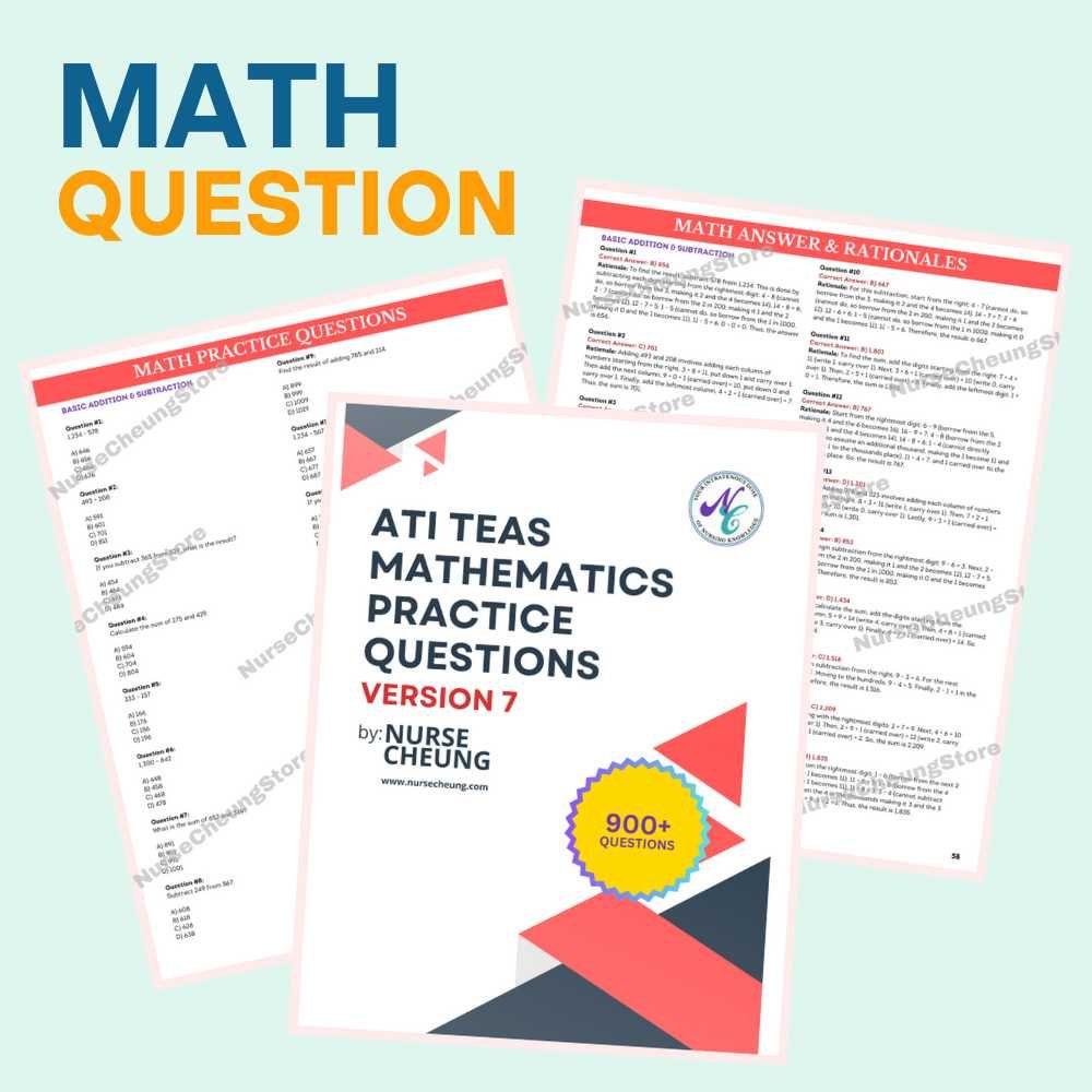 Complete ATI TEAS V7 Question Bundle by Nurse Cheung With 3,500 ...