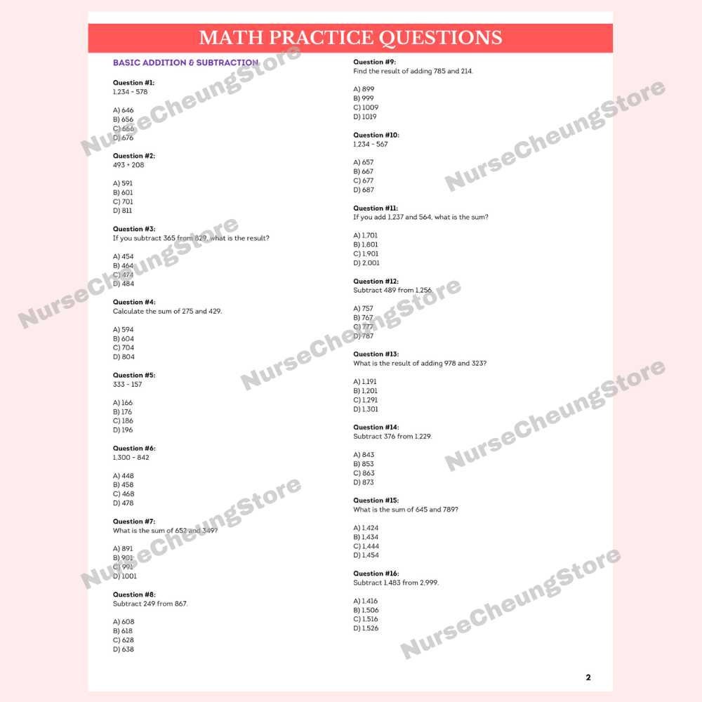 900+ ATI TEAS V7 Math Practice Questions by Nursecheung - DIGITAL ...