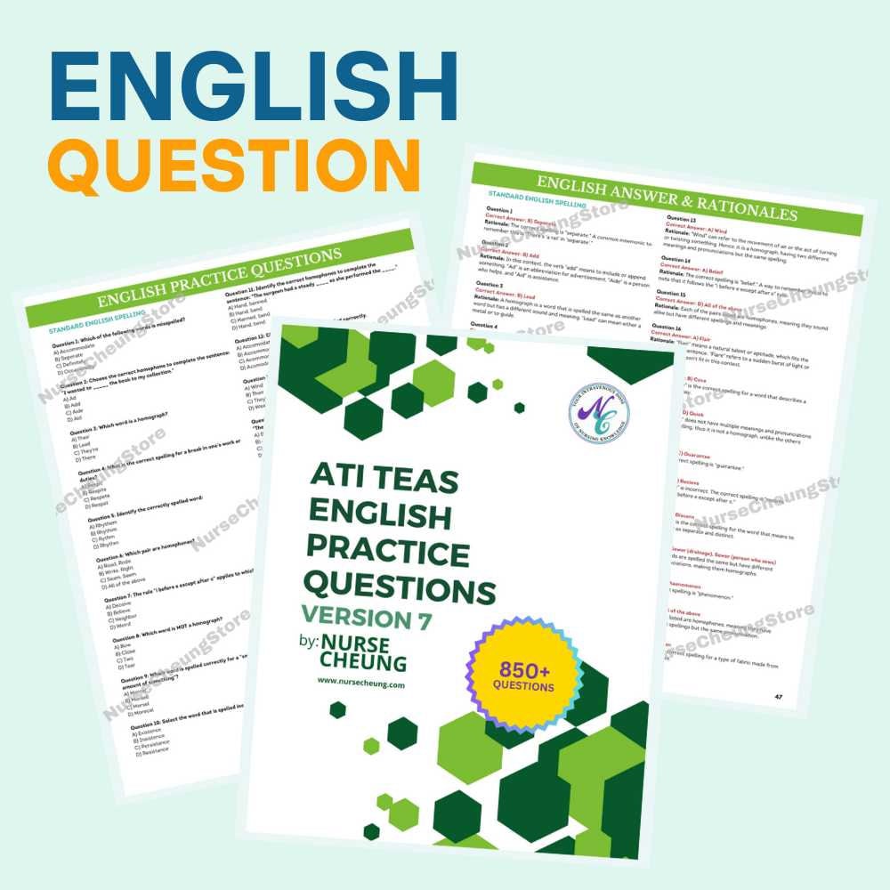 Complete ATI TEAS V7 Question Bundle by Nurse Cheung With 3,500 ...