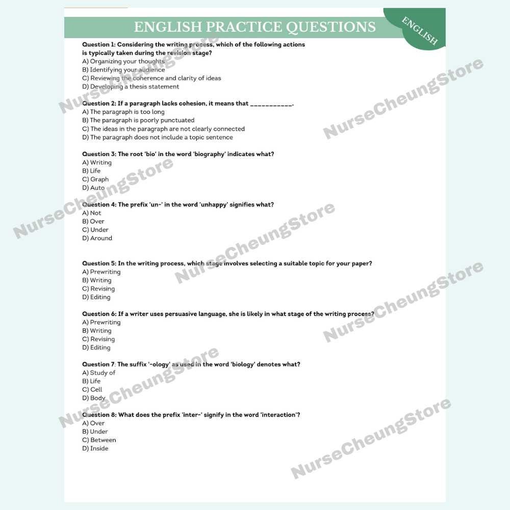 ATI TEAS V7 English & Language Usage Comprehensive Study Guide by ...