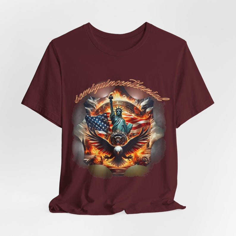 Statue of Liberty Eagle American Flag Tee Patriotic Fourth of July EMT ...