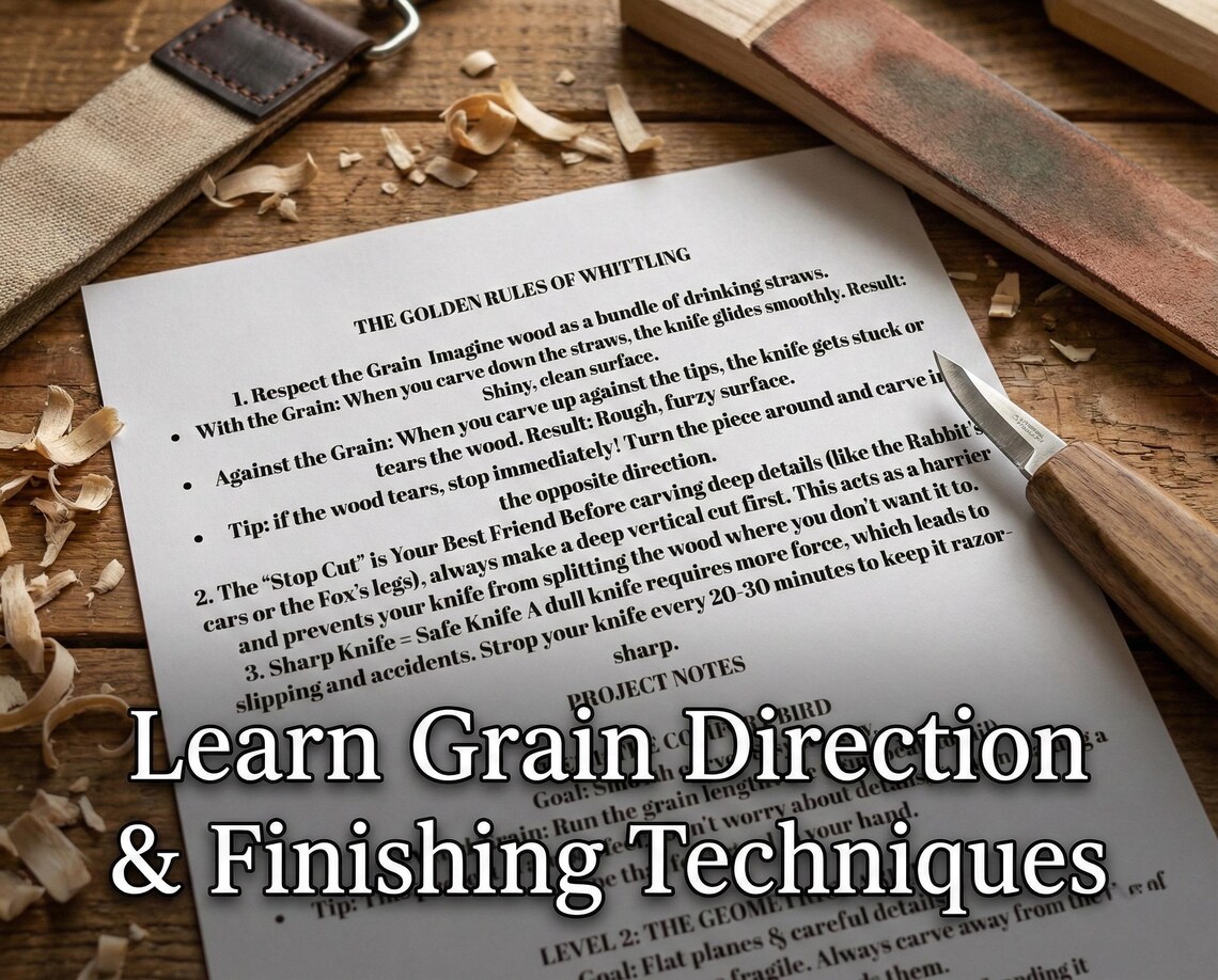 Whittling Patterns PDF | 3 Geometric Animals (bird, Rabbit, Fox ...