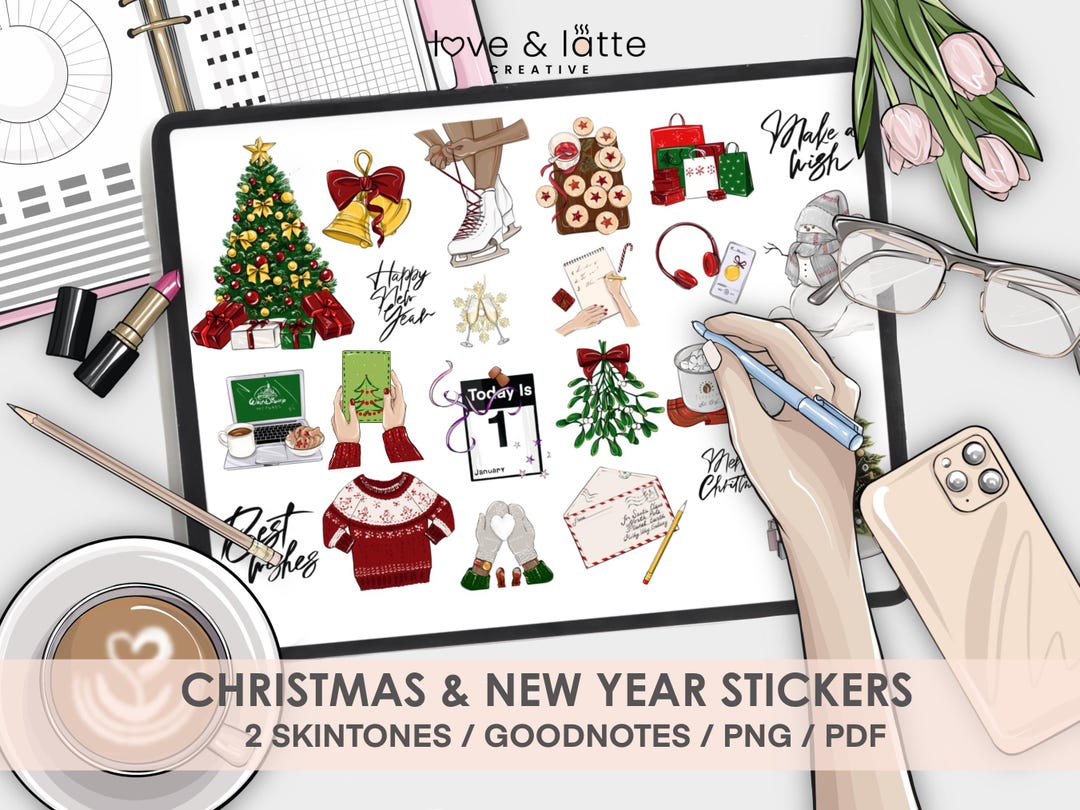Christmas Goodnotes Stickers, Christmas Planner Stickers Digital, Pre ...