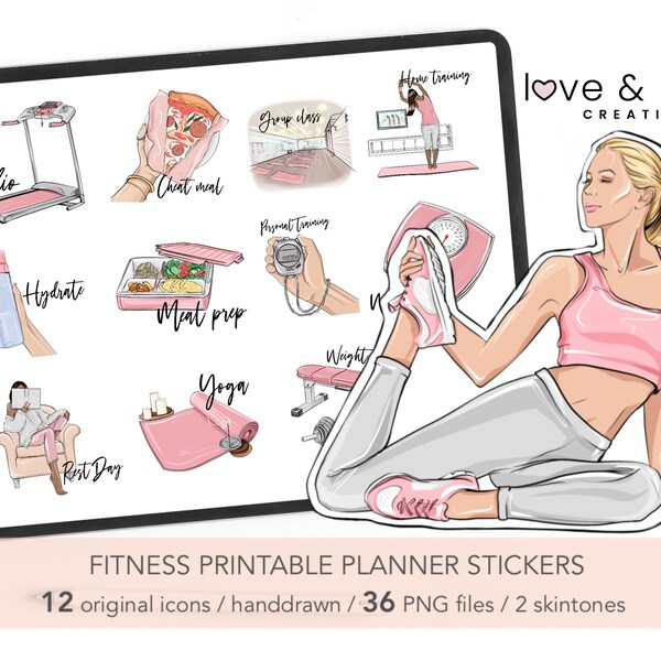 Fitness Planner Stickers - Etsy