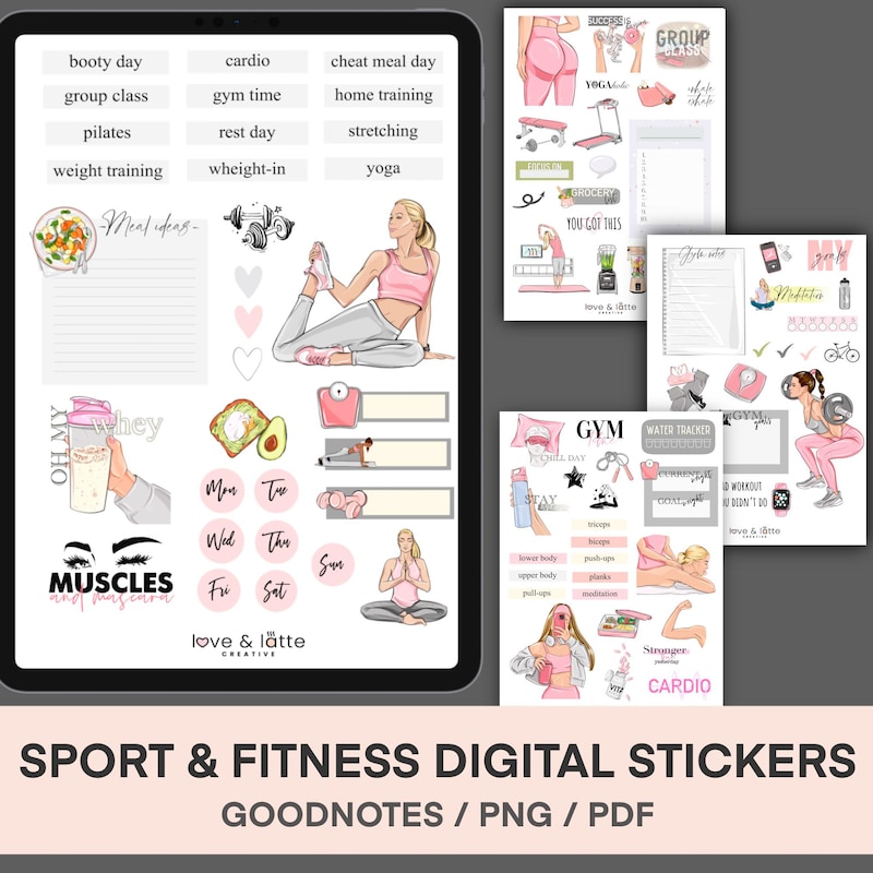 Fitness Stickers - Etsy