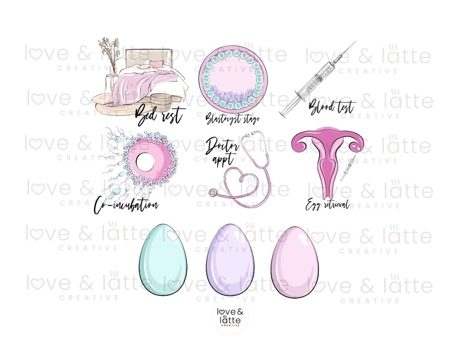 IVF Planner Printable Ivf Stickers, Fertility Stickers Pregnancy ...