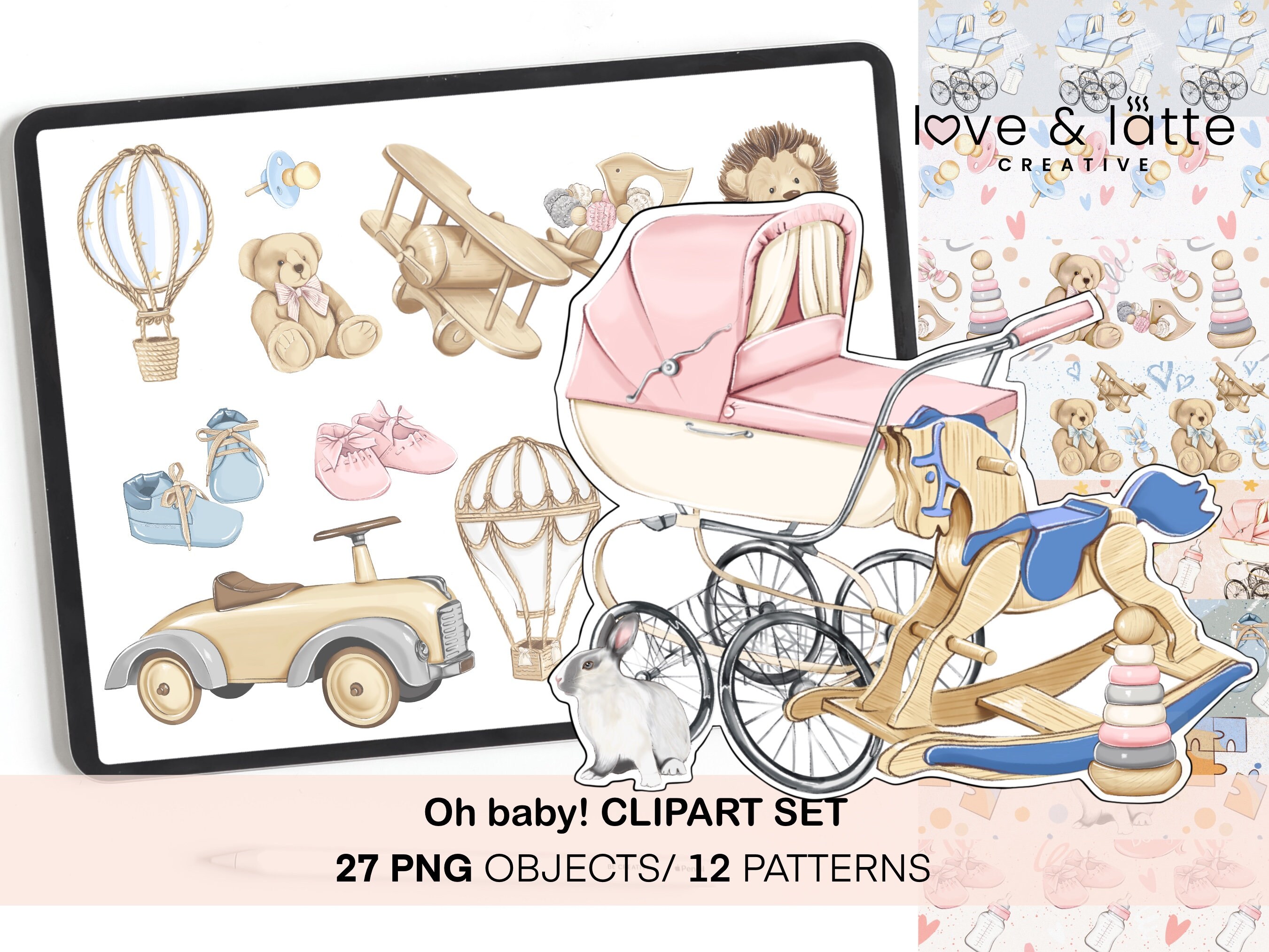 Nursery Clipart Baby Shower Clipart, Children Toys Clipart Kids Toy ...