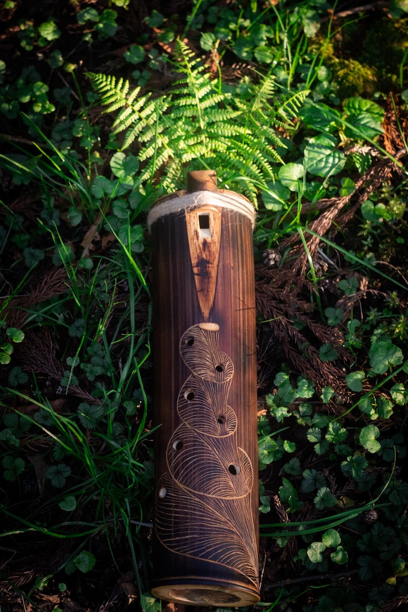 Handmade Bamboo Ocarina Flute, Baritone Eb Lydian, Deep Tone Woodwind ...