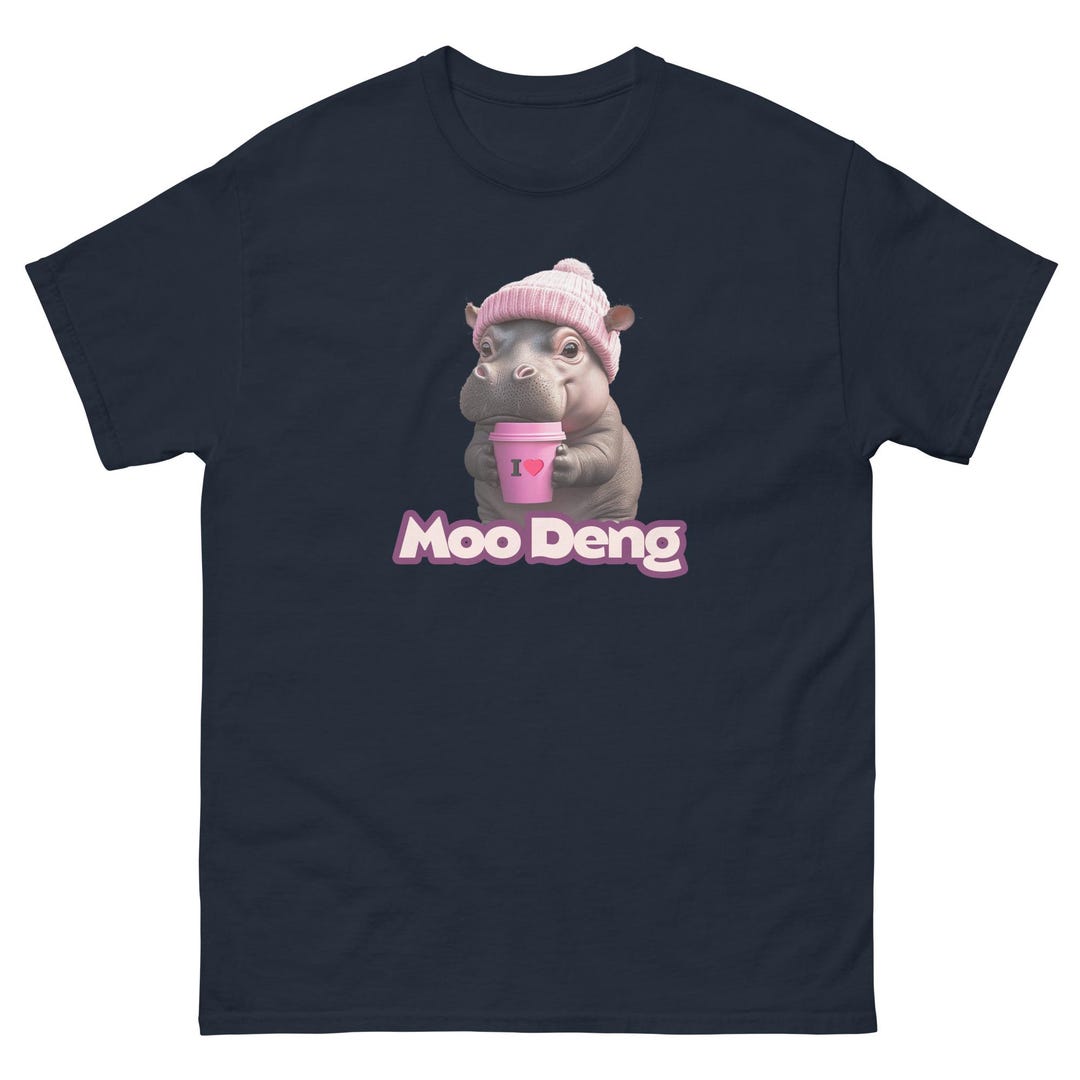 Moo Deng Tshirt, Moo Deng Merch, Moo Deng Gift, Baby Hippo Tee, Zoo ...