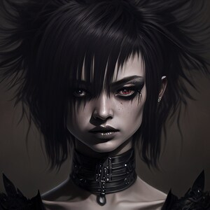 Unique Goth Gift: Custom Tim Burton-inspired Character Portrait, Dark ...