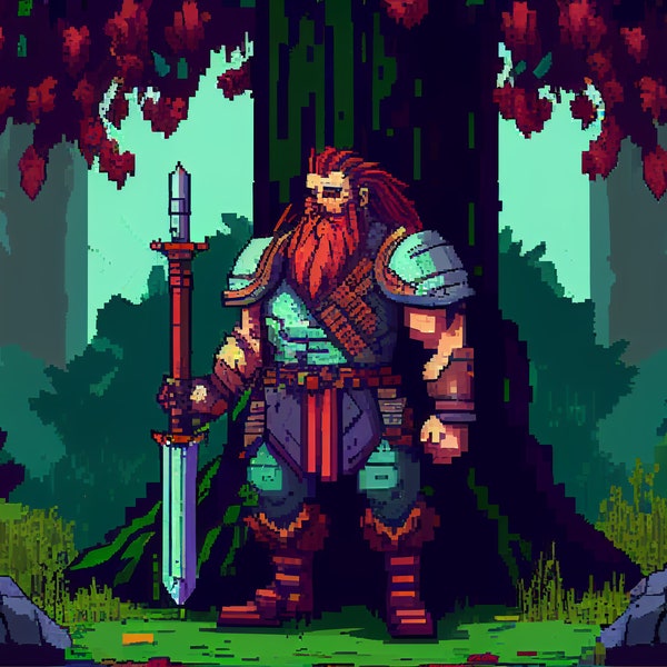 Personalized Game Character Pixel Art - Etsy