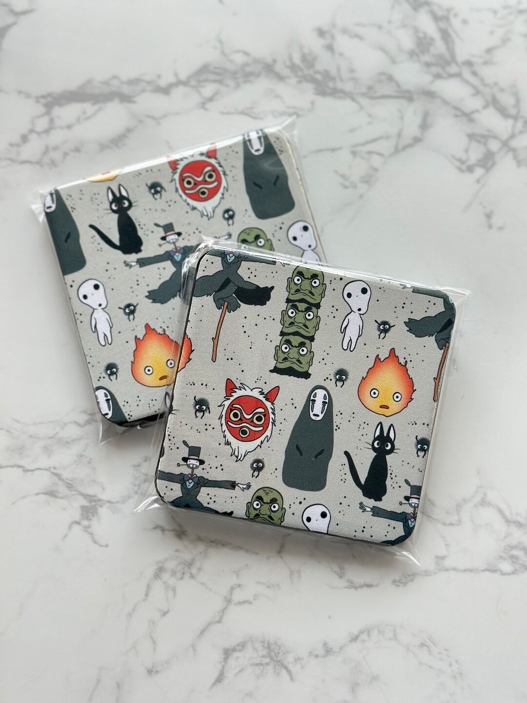 Studio Ghibli Kiki Totoro Spirited Away Coaster Set of 2, Coaster ...