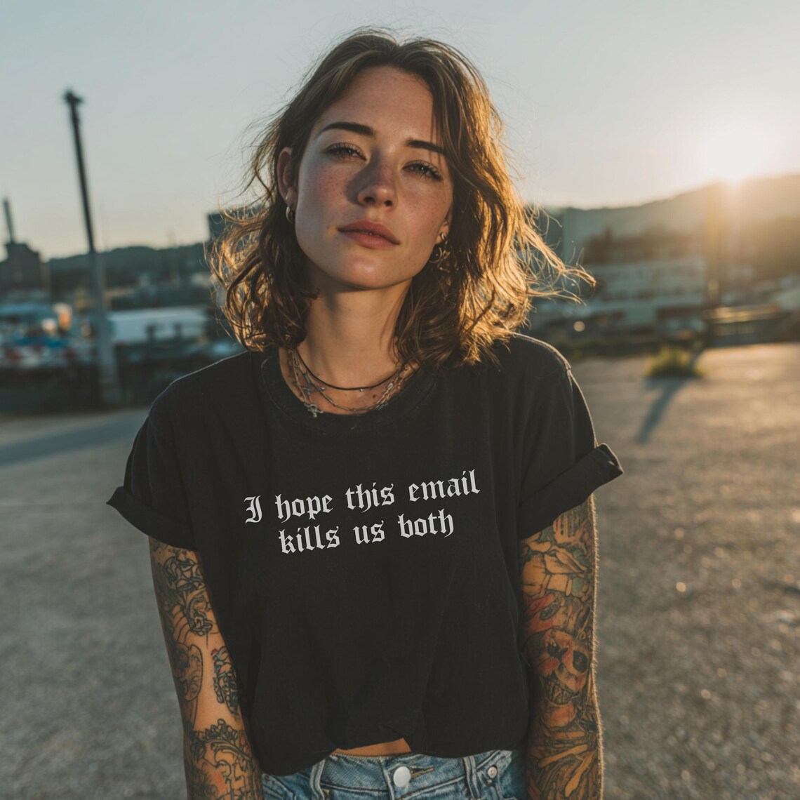 Office Doom Crop Top: "i Hope This Email Kills Us Both" Comfort Colors ...