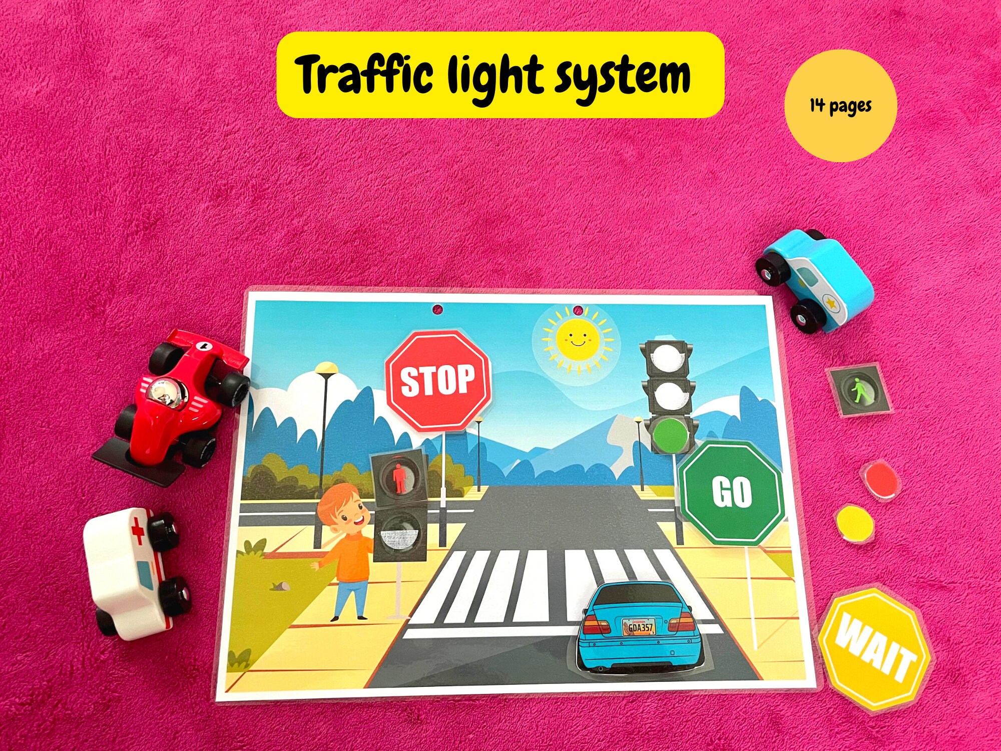 Busy Book for Toddler Transportation Theme, Preschool Children Activity ...