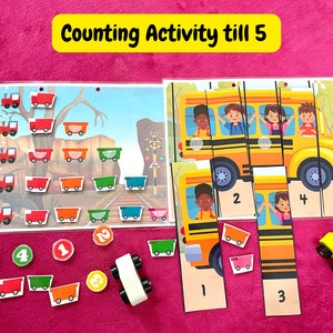 Busy Book for Toddler Transportation Theme, Preschool Children Activity ...