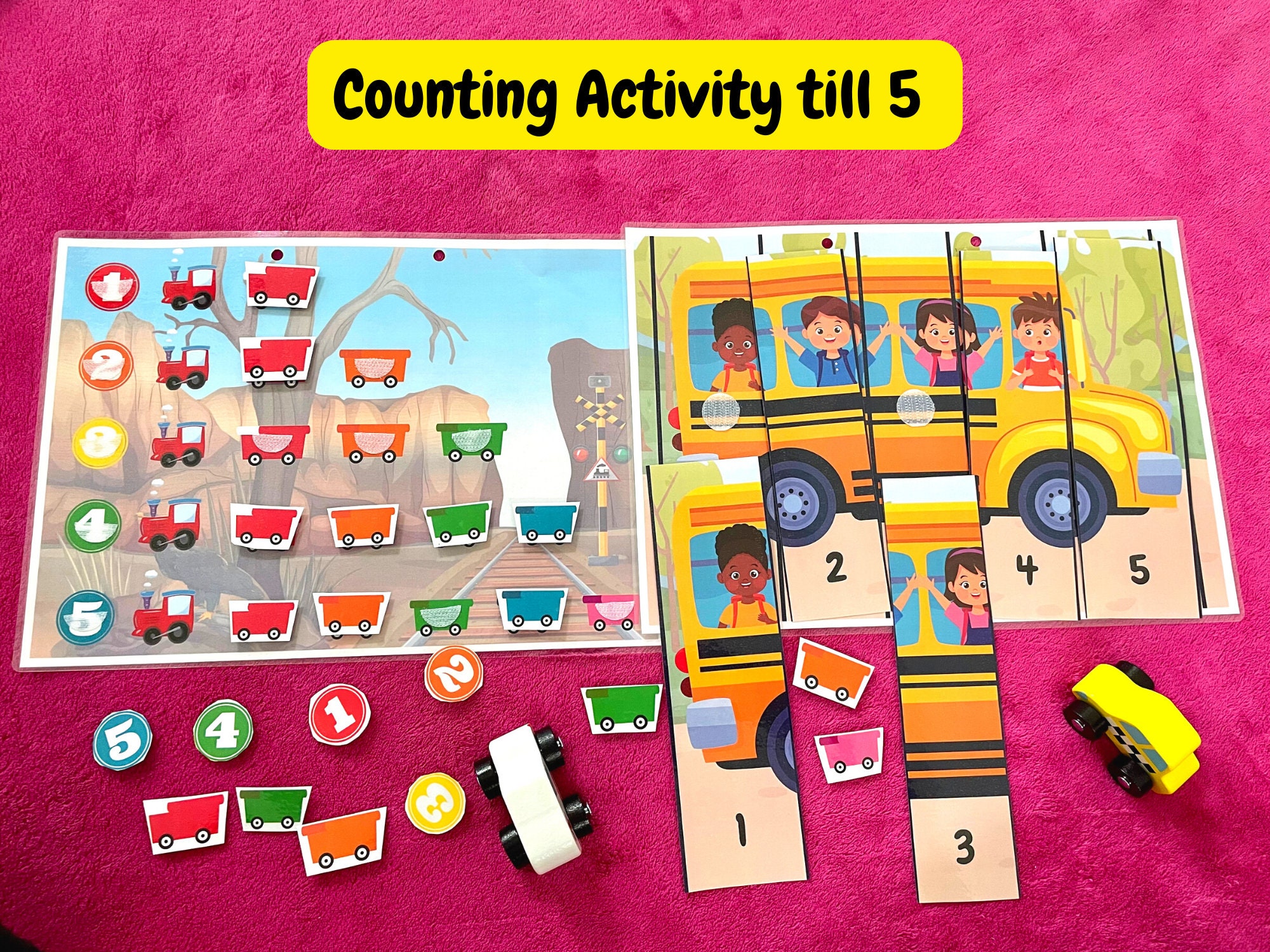 Busy Book for Toddler Transportation Theme, Preschool Children Activity ...