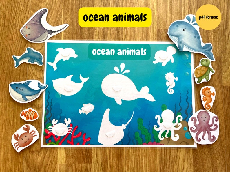 Animal Shadow Matching Activity Toddler Busy Book Quiet - Etsy