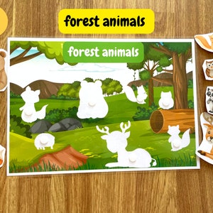 Animal Shadow Matching Activity Toddler Busy Book Quiet - Etsy