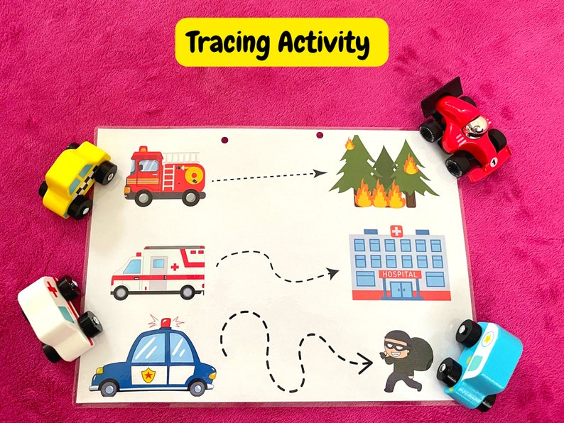 Busy Book for Toddler Transportation Theme, Preschool Children Activity ...