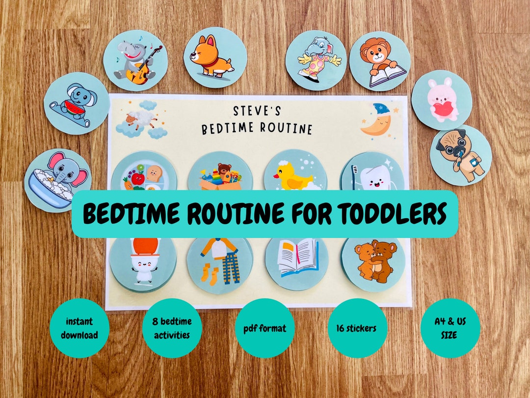 Bedtime Routine Chart for Toddlers Daily Responsibilities - Etsy