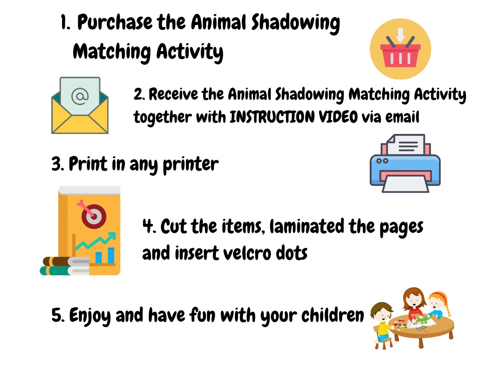 Animal Shadow Matching Activity Toddler Busy Book Quiet - Etsy