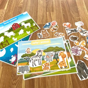 Animal Shadow Matching Activity Toddler Busy Book Quiet - Etsy