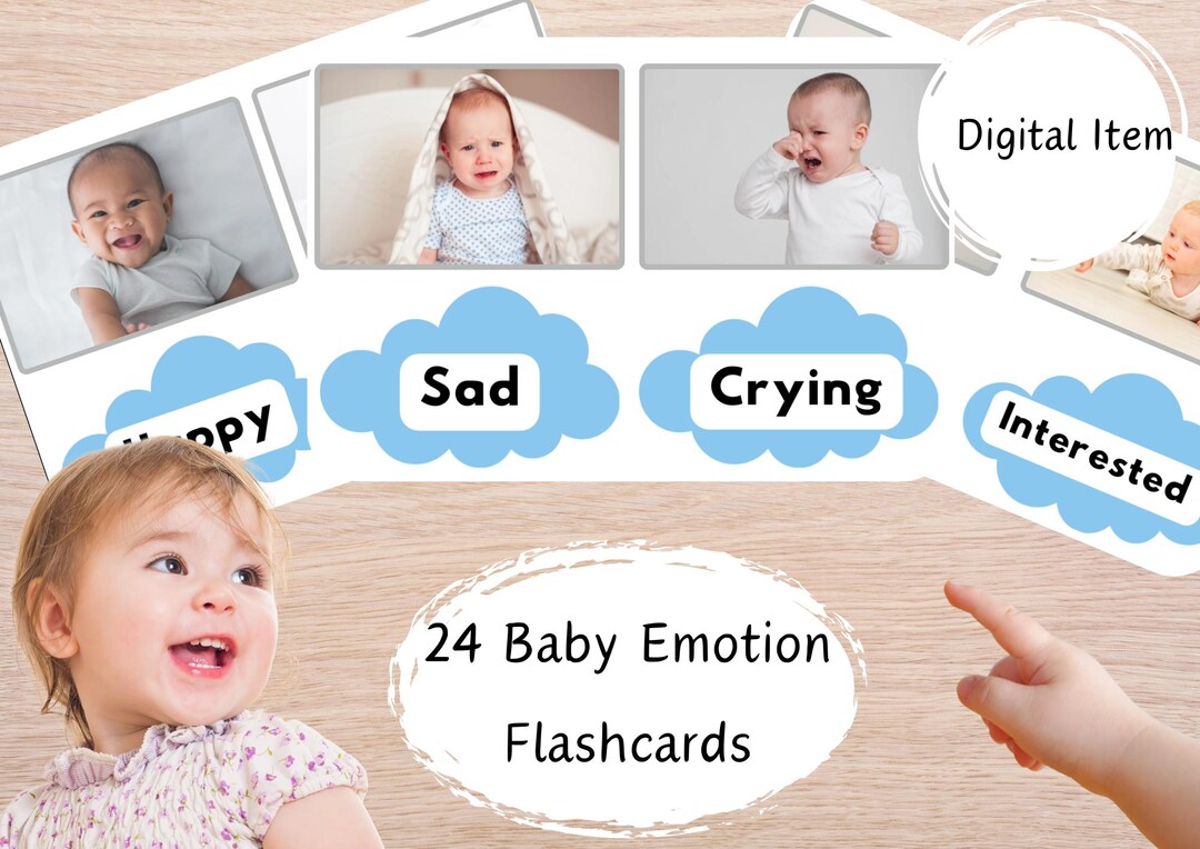Baby Emotions Flashcard Activity - Match the Emotion to the Picture! - Etsy