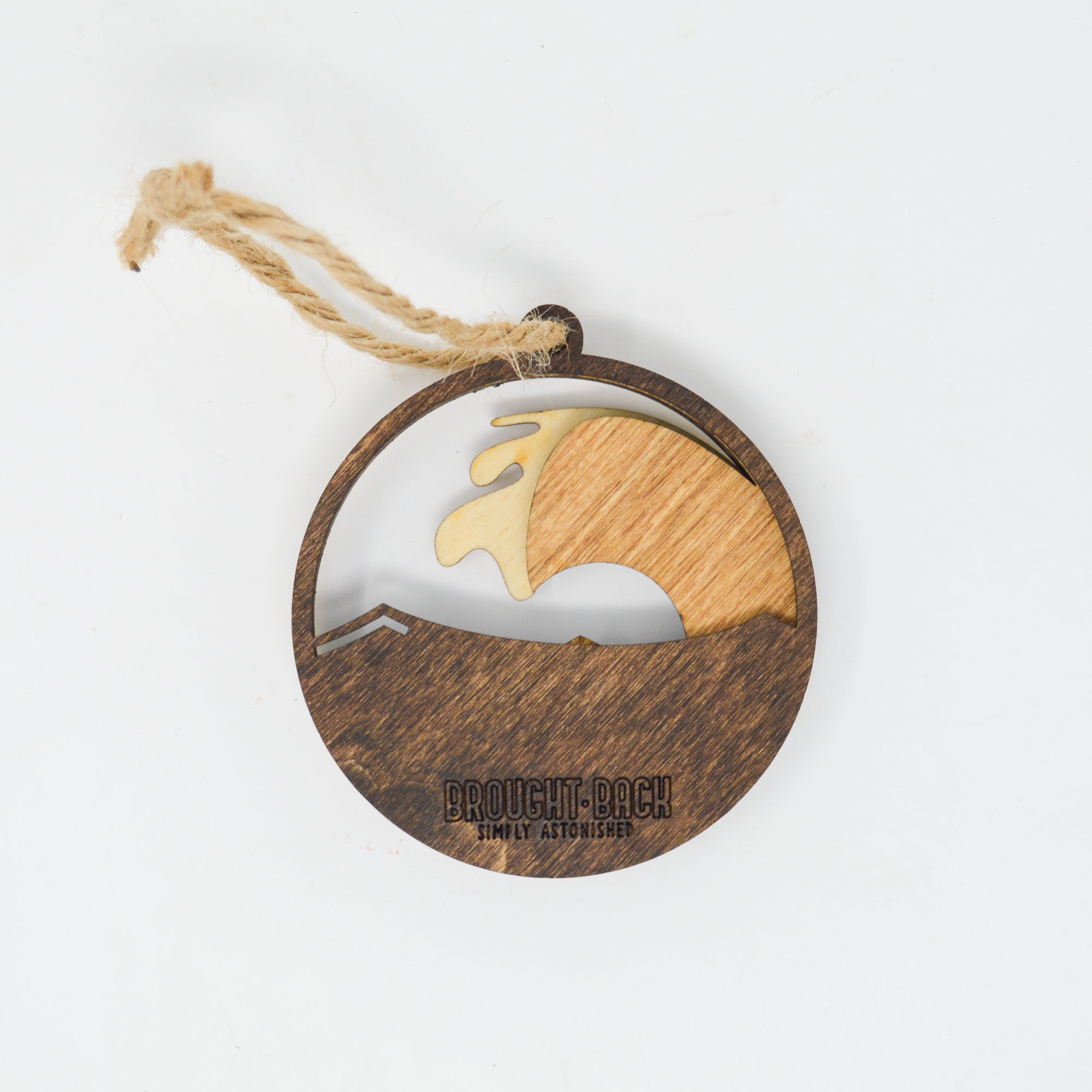 Ocean Wave, Handmade 3D Layered Wooden Nature Christmas Ornaments, Sea ...