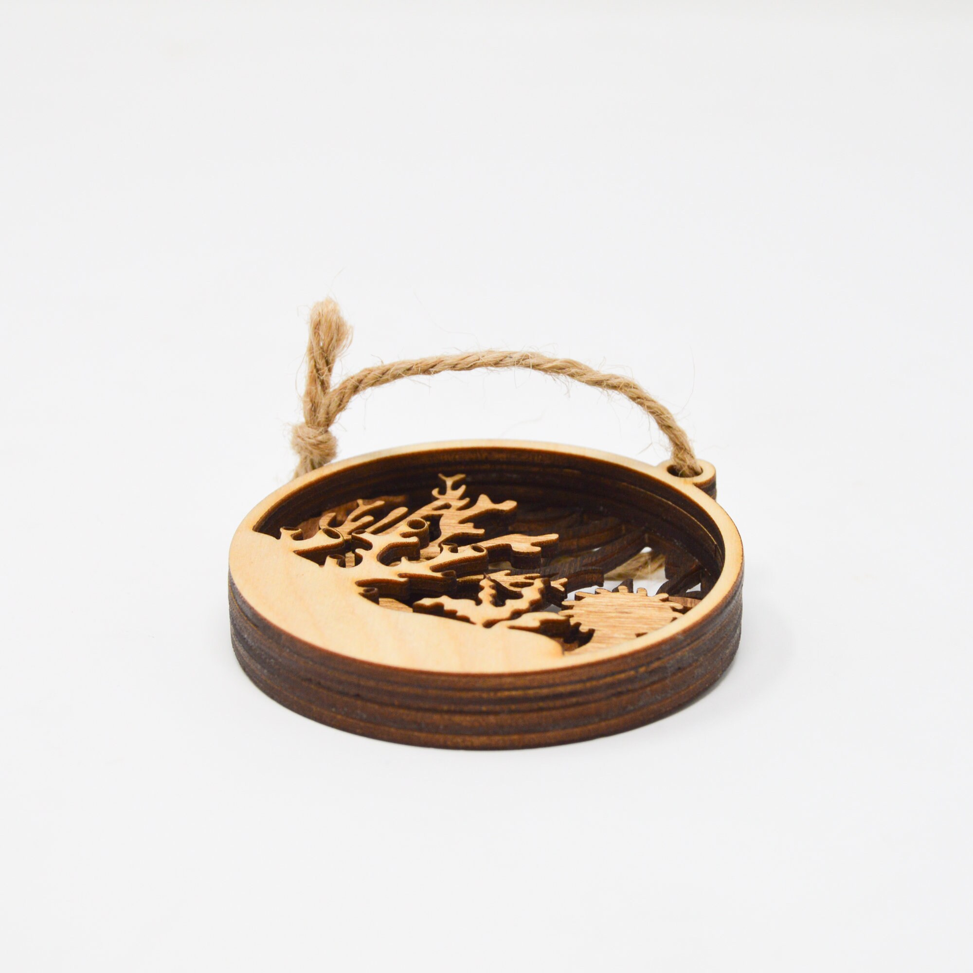 Under the Sea Laser Cut Ornament, Handmade 3D Layered Wooden Nature ...