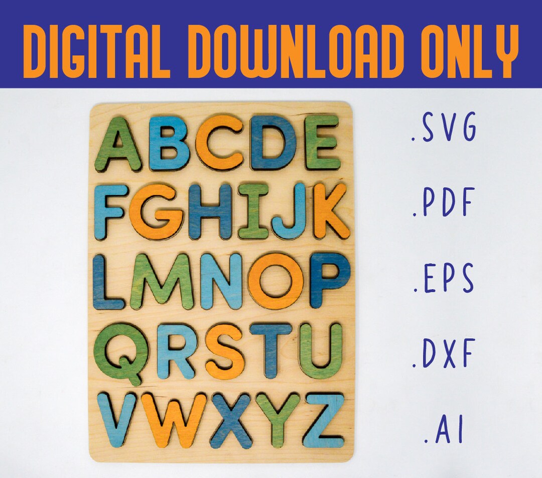 ABC Magnet Board Digital Download | Custom Laser File Alphabet Sensory ...