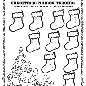 Tracing/coloring Pages to Print for Christmas, Christmas Printables ...
