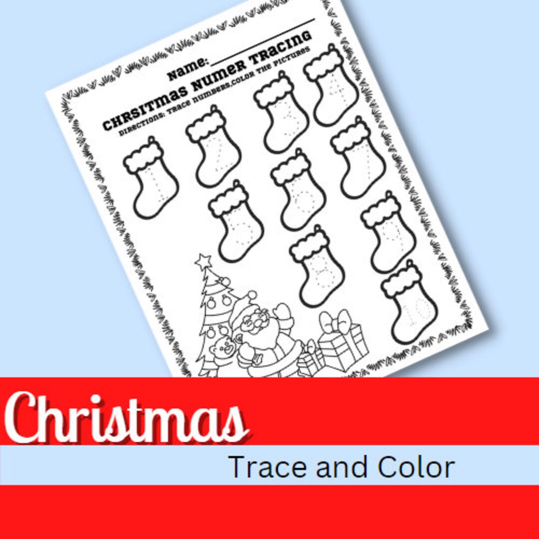 Tracing coloring Pages To Print For Christmas Christmas Printables