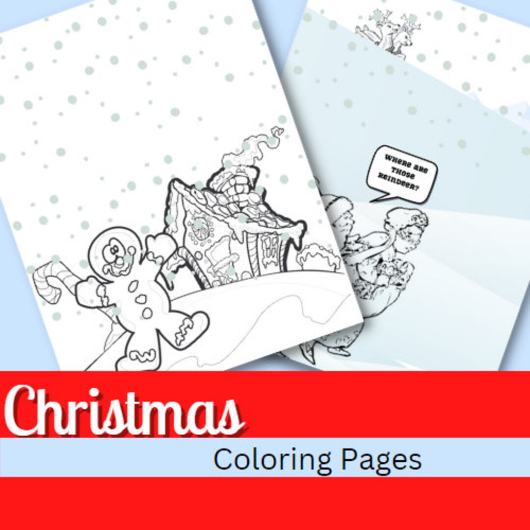 Coloring Pages to Print for Christmas, Christmas Printables, Christmas ...