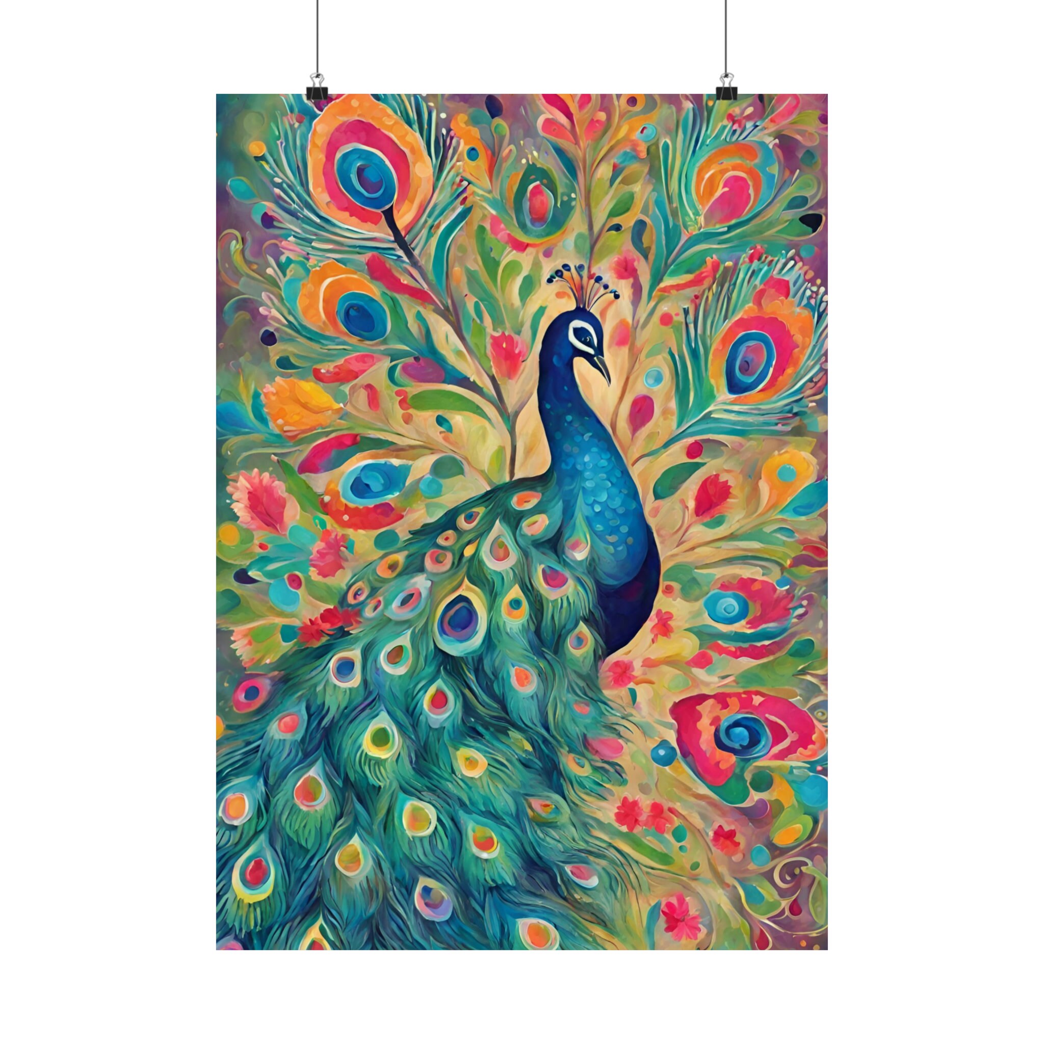 Peacock Wall Decor Matte Vertical Posters Peacock Home Decor - Etsy