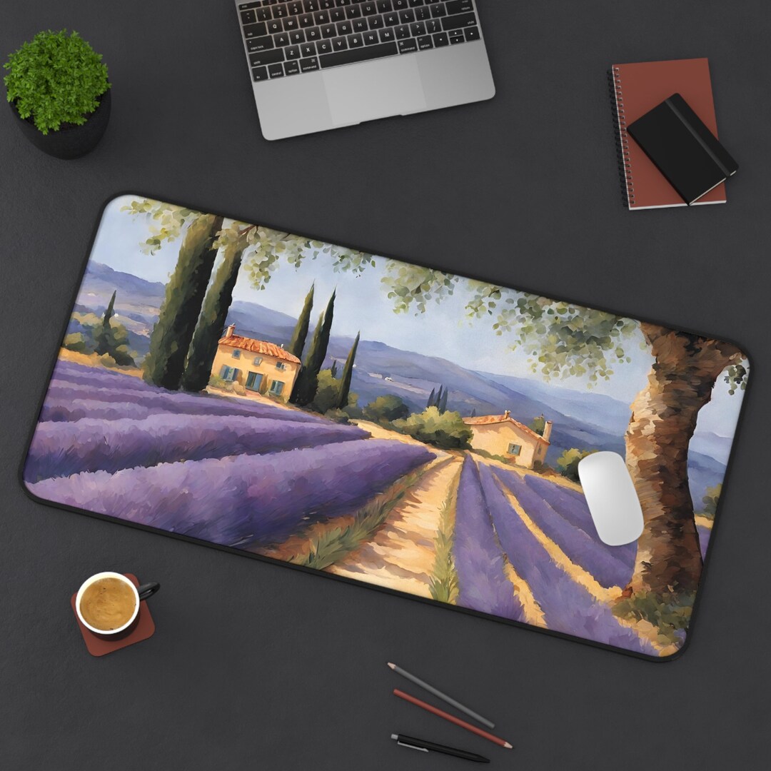 Field of Lavender Desk Mat Aesthetic Provence France Custom - Etsy