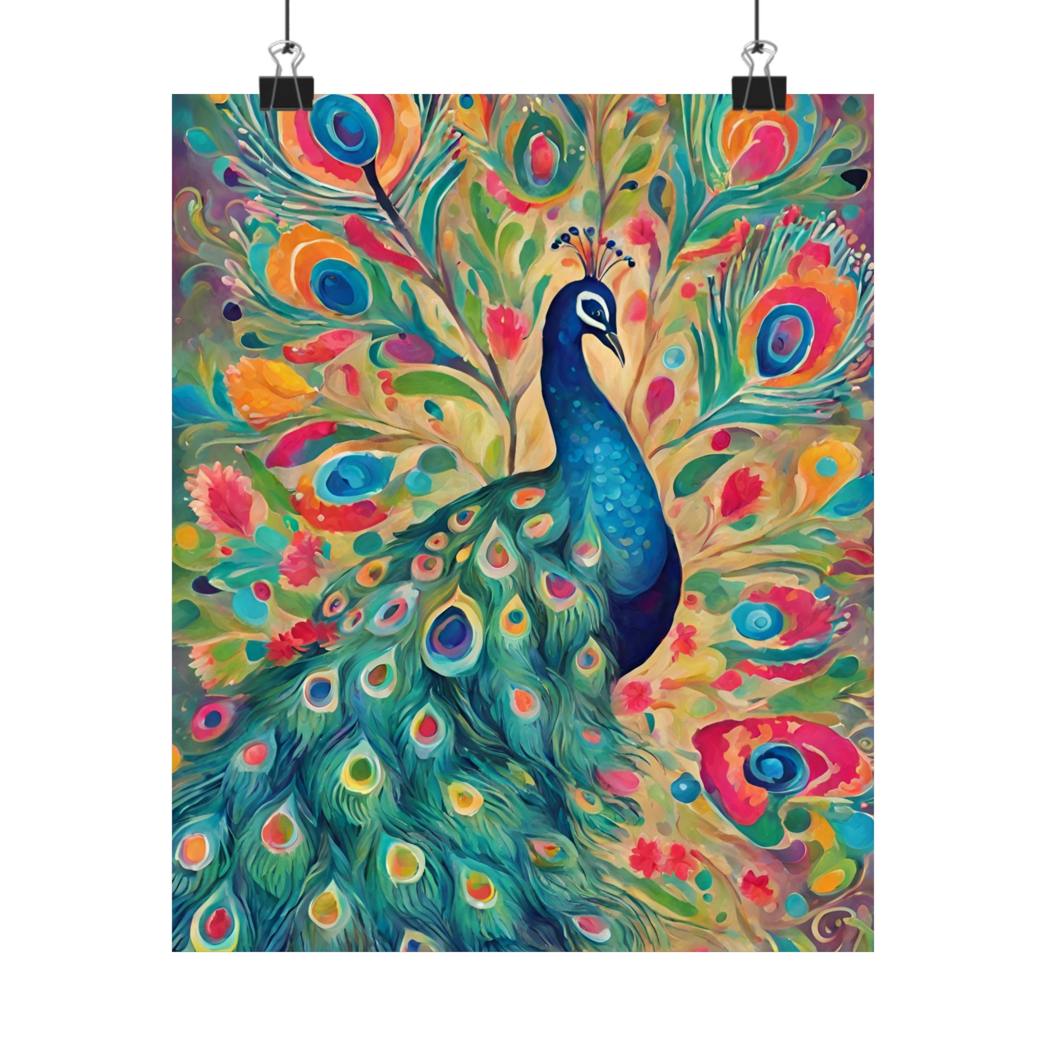 Peacock Wall Decor Matte Vertical Posters Peacock Home Decor - Etsy