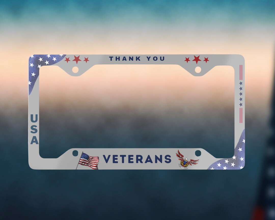 Thank You Veterans License Plate Frame, Veterans Day License Plate ...