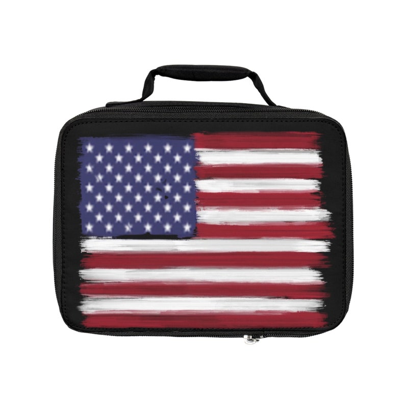 Modern American Flag Lunch Bag, USA Lunch Bag, Custom Lunch Bag ...