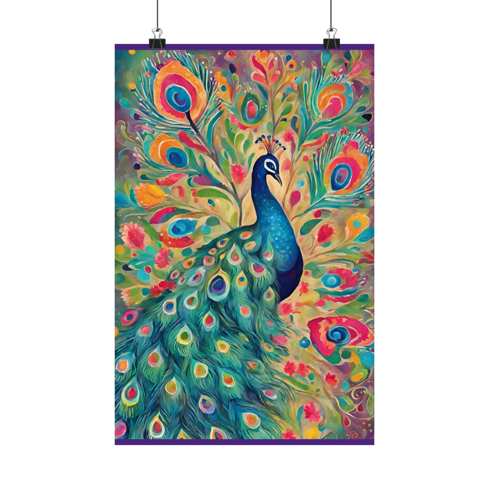 Peacock Wall Decor Matte Vertical Posters Peacock Home Decor - Etsy