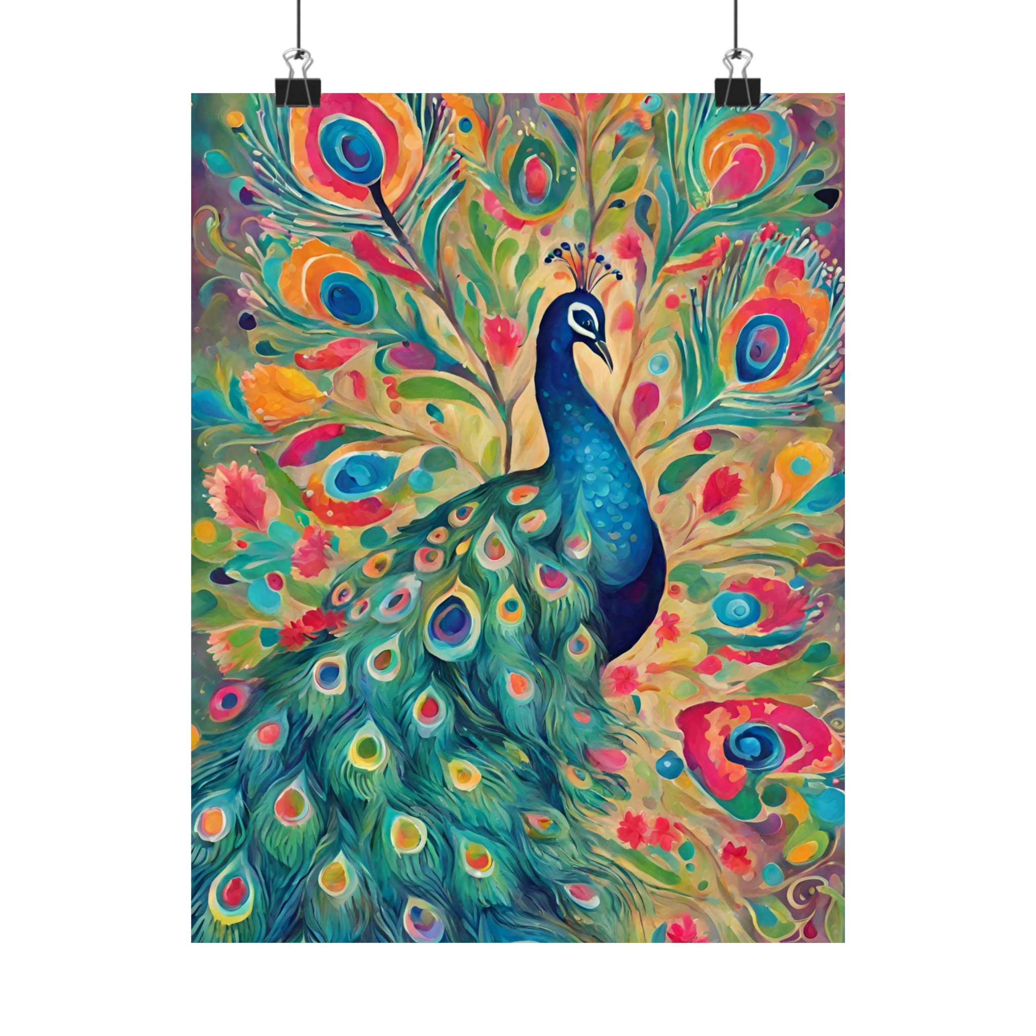Peacock Wall Decor Matte Vertical Posters Peacock Home Decor - Etsy
