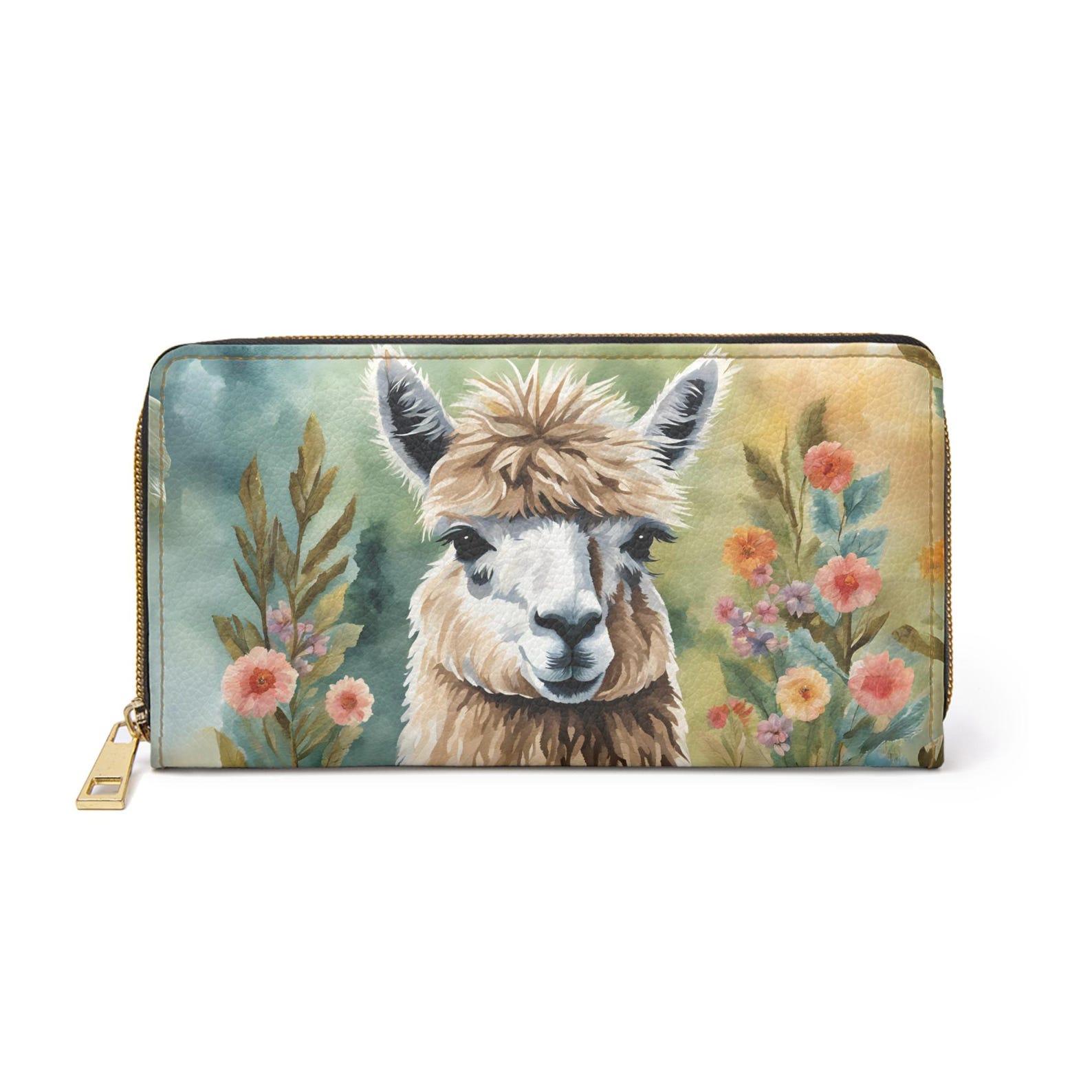 Alpaca Zipper Wallet Cottagecore Women Purse, Travel Clutch Unique ...