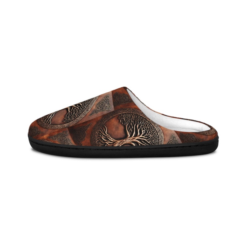 Ancient Tree of Life Slippers Men Brown, Best Gifts for Him, Viking Men ...