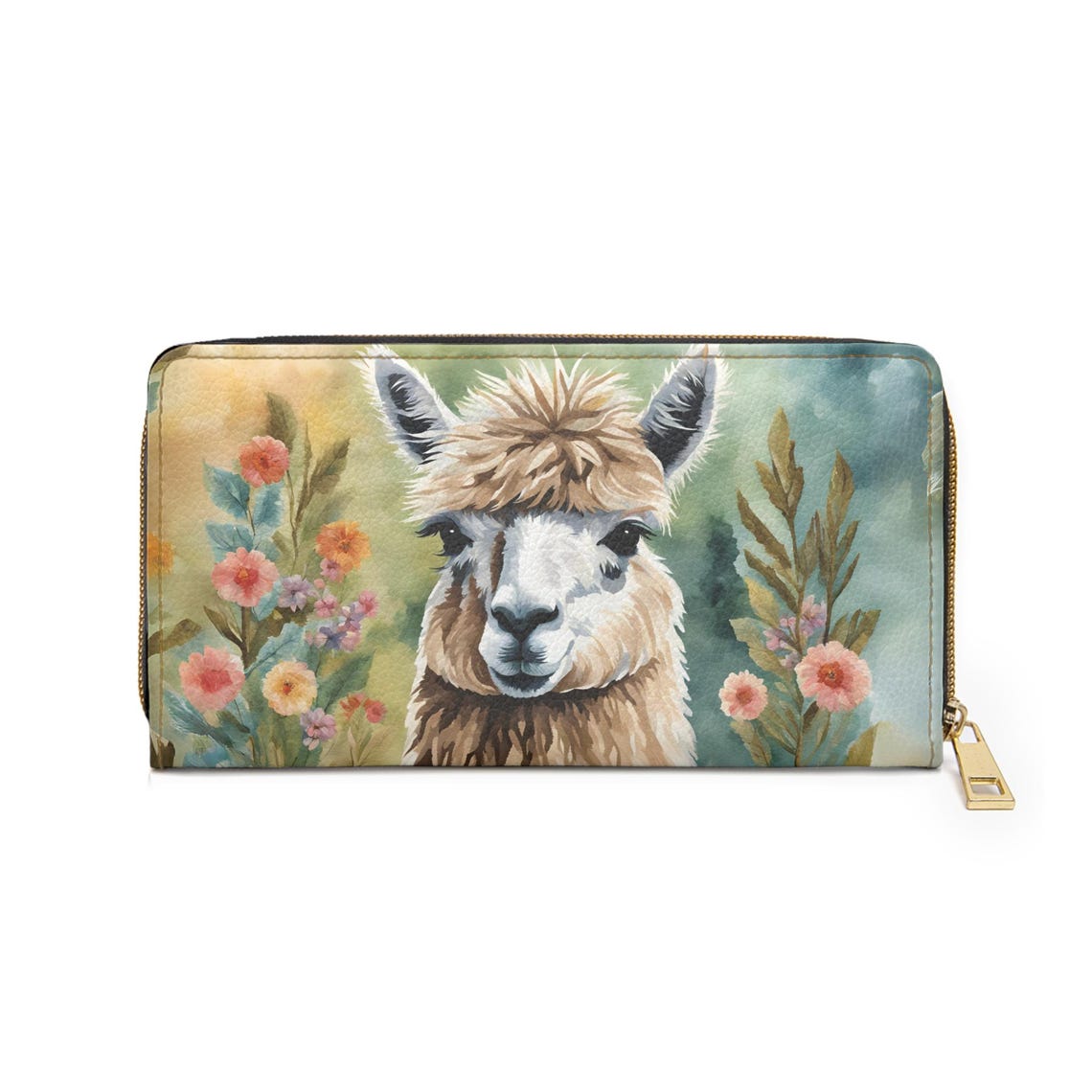 Alpaca Zipper Wallet Cottagecore Women Purse, Travel Clutch Unique ...