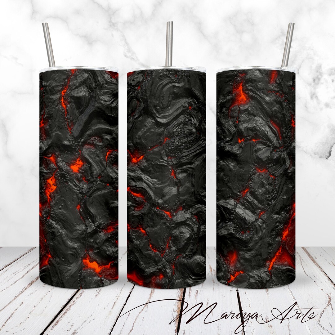 Lava Tumbler Wrap PNG Volcano 20oz Skinny Tumbler Sublimation - Etsy