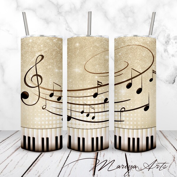 Gold Music Notes Tumbler Wrap - Etsy