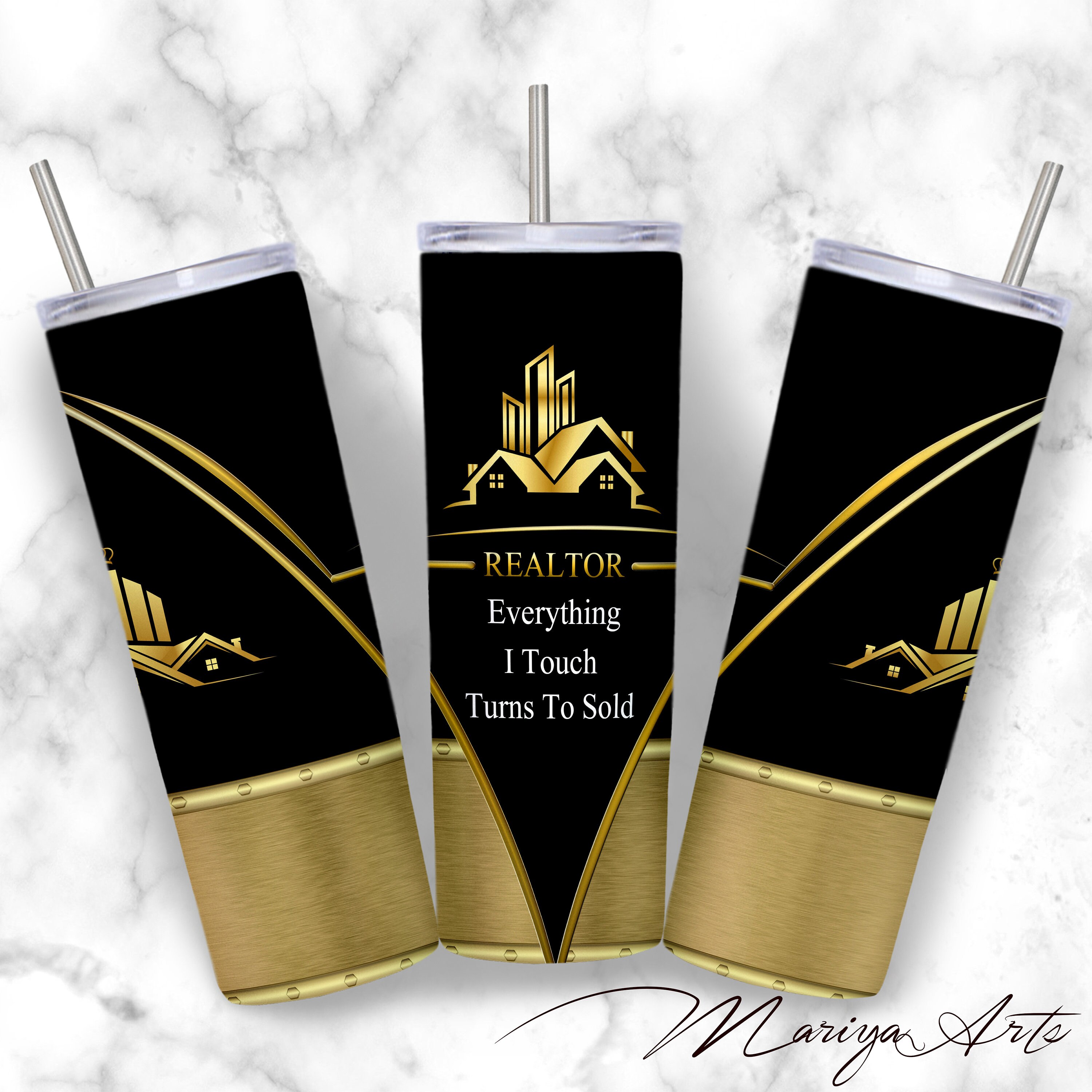 Realtor Tumbler Wrap PNG 20oz Skinny Tumbler Real Estate Agent ...
